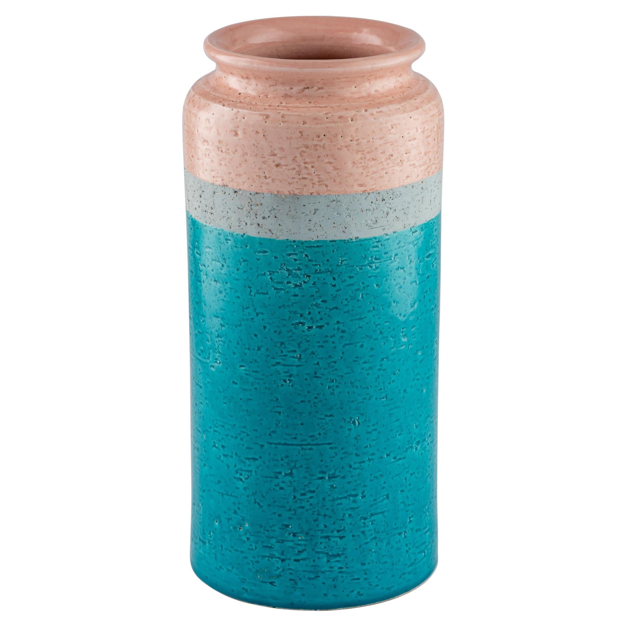 Bitossi Colorful Striped Vase at 1stDibs