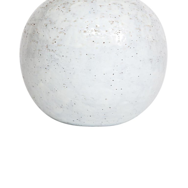 Bitossi for Raymor Vase, Ceramic, White and Brown, Signed For Sale at ...