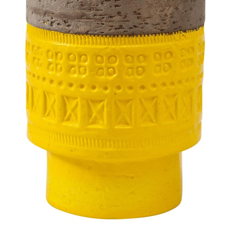 Bitossi Vase, Ceramic, Yellow and White at 1stDibs