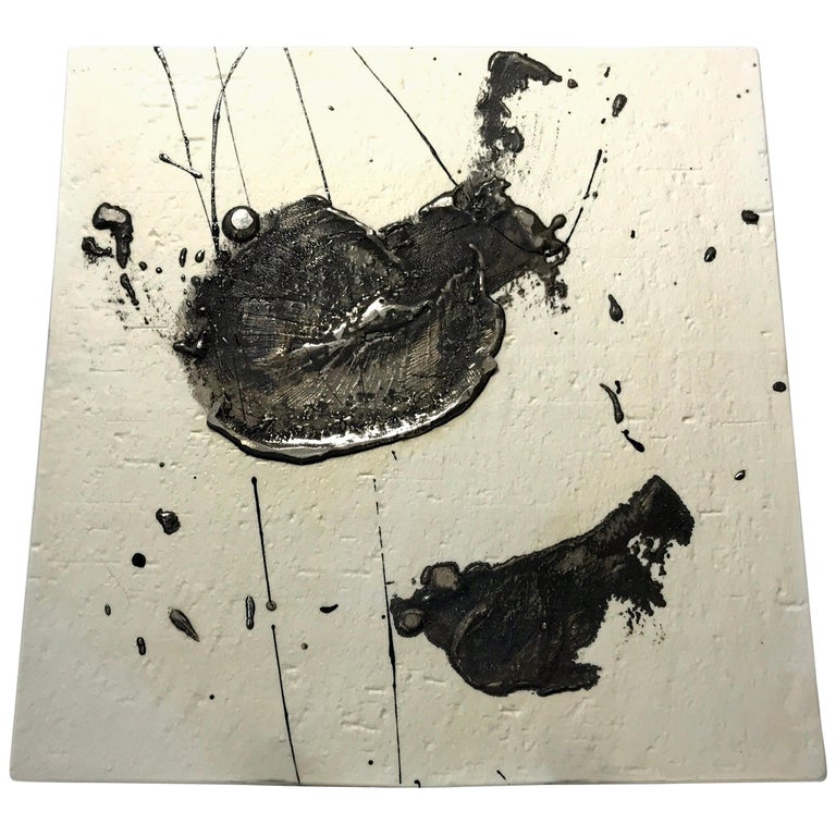 Bjorge Skohg, Gustavsberg Abstract Applied Silver Scandinavian 1960 Art ...