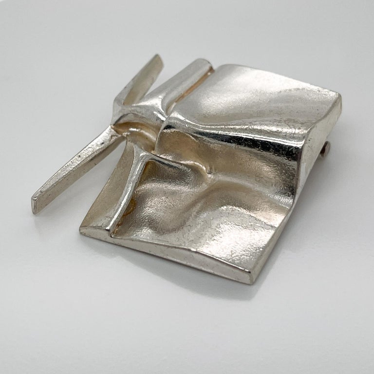 Björn Weckstrom Finnish Modernist Sterling Silver Brooch / Pendant for ...