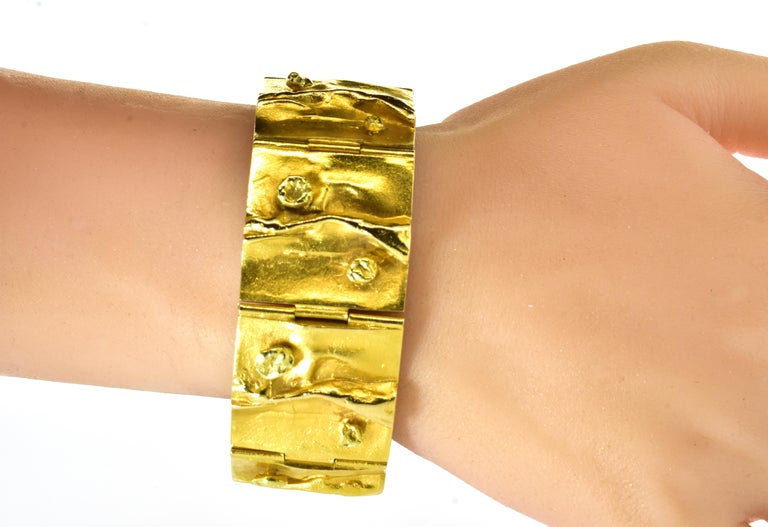 Bjorn Weckstrom Important Modernist 18k Bracelet, Finland, circa 1980 ...
