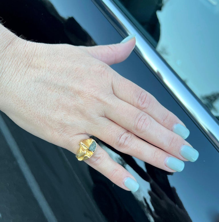 Bjorn Weckstrom Polyphemus 18K Gold Copper Ore Ring at 1stDibs