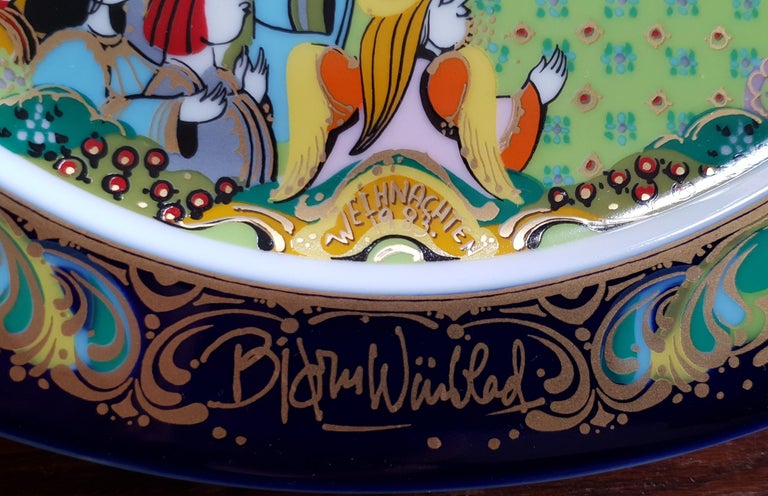 Bjørn Wiinblad Christmas plate 1983 "Nativity of Jesus" For Sale at 1stDibs