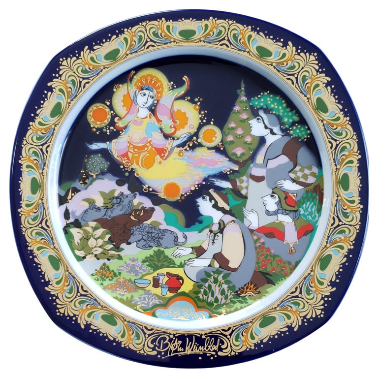 Bjørn Wiinblad Christmas plate 1991 "Christmas Carols" For Sale at 1stDibs
