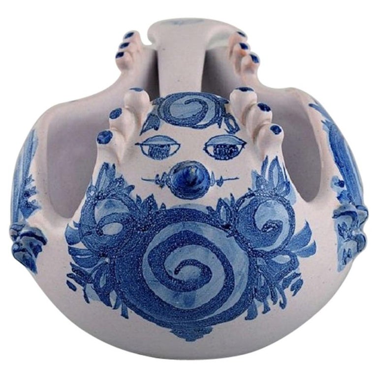 Bjørn Wiinblad, Denmark, Sauce Bowl with Spoon in Ceramics at 1stDibs