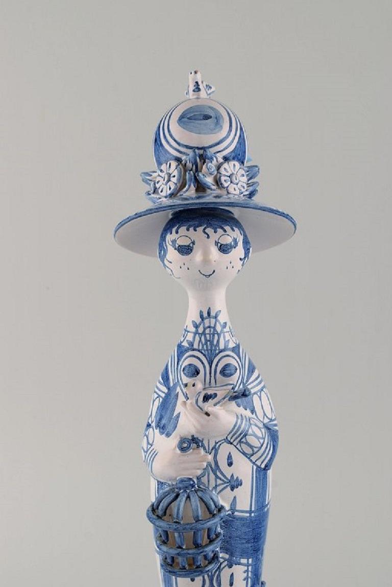 Bjørn Wiinblad Unique Ceramic Figure, "Spring" in Blue "Seasons" For ...