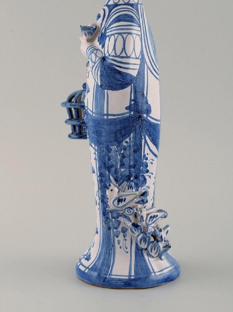 Bjørn Wiinblad Unique Ceramic Figure, "Spring" in Blue "Seasons" For ...