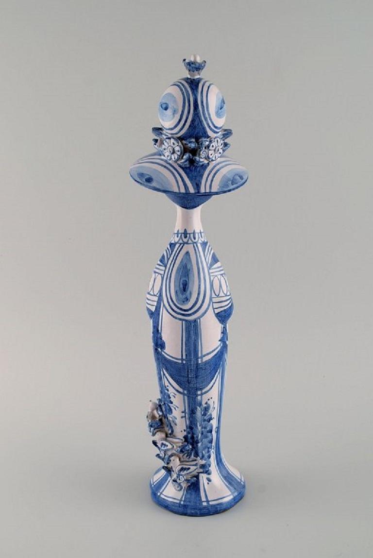 Bjørn Wiinblad Unique Ceramic Figure, "Spring" in Blue "Seasons" For ...