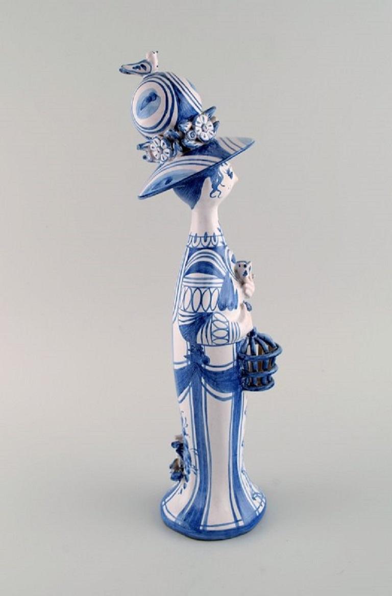Bjørn Wiinblad Unique Ceramic Figure, "Spring" in Blue "Seasons" For ...