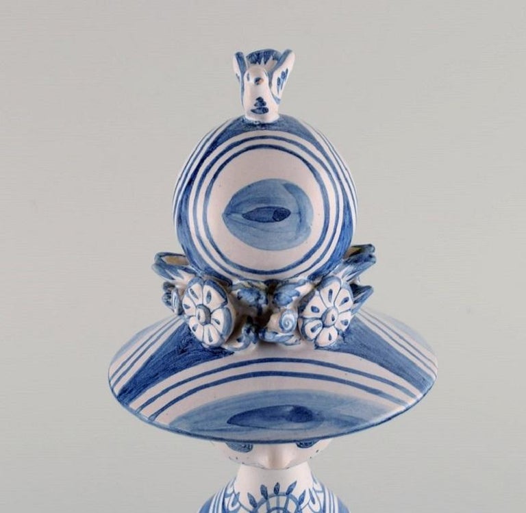 Bjørn Wiinblad Unique Ceramic Figure, "Spring" in Blue "Seasons" For ...