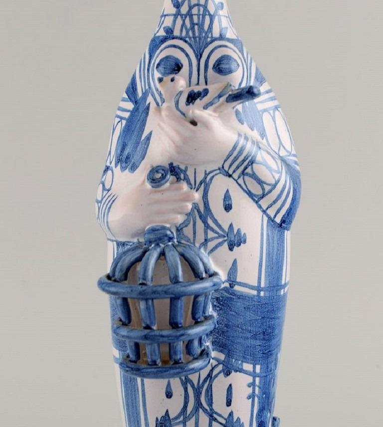 Bjørn Wiinblad Unique Ceramic Figure, "Spring" in Blue "Seasons" For ...