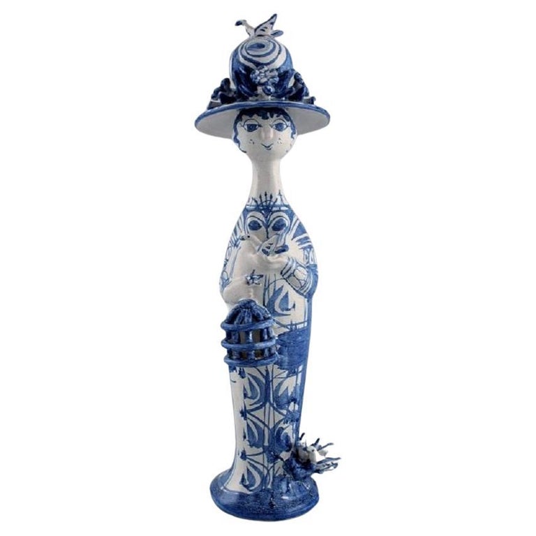 Bjørn Wiinblad Unique Ceramic Figure, "Spring" in Blue "Seasons" For ...