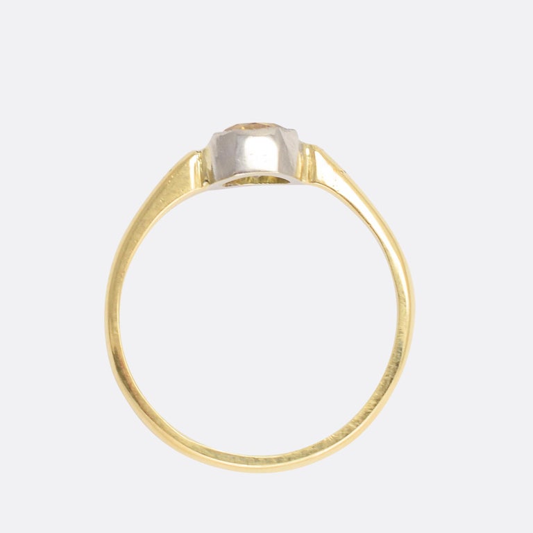 BL Bespoke 0.56 Carat Fancy Intense Orangish-Yellow Diamond Solitaire ...