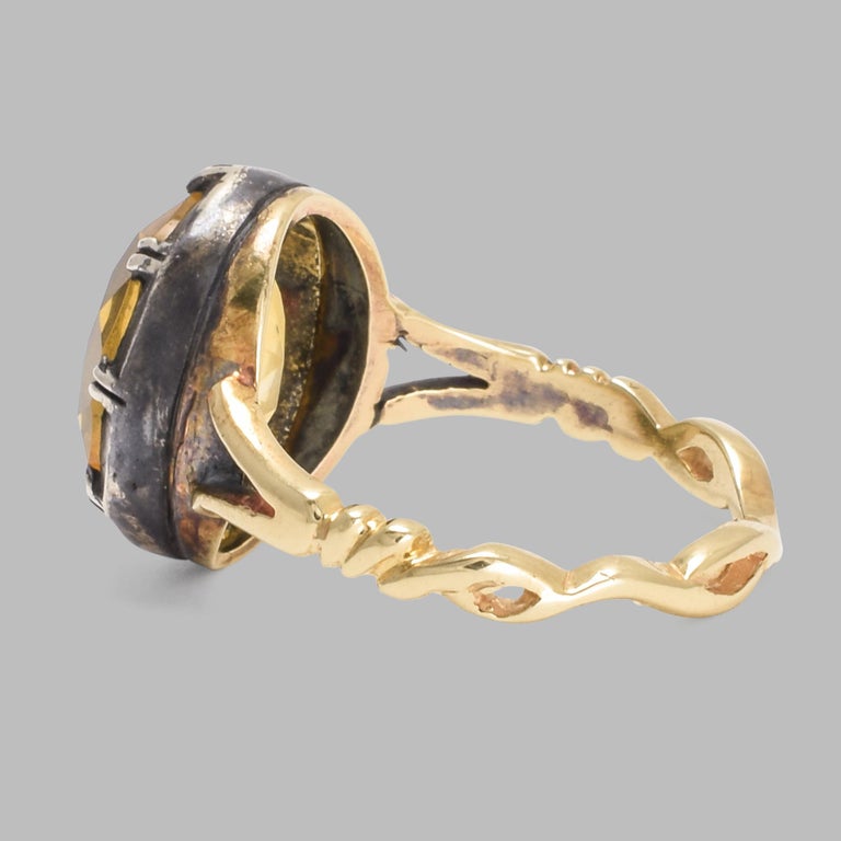 BL Bespoke Yellow Citrine Solar Ring For Sale at 1stDibs