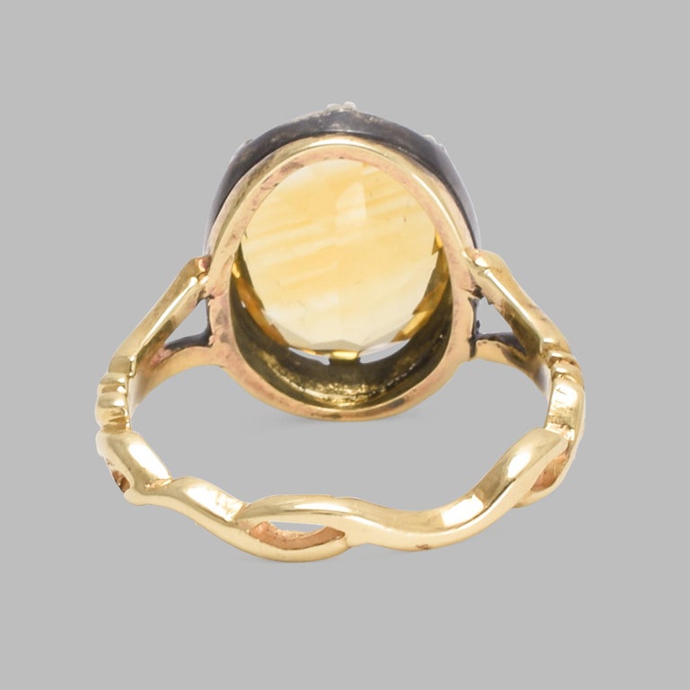 BL Bespoke Yellow Citrine Solar Ring For Sale at 1stDibs
