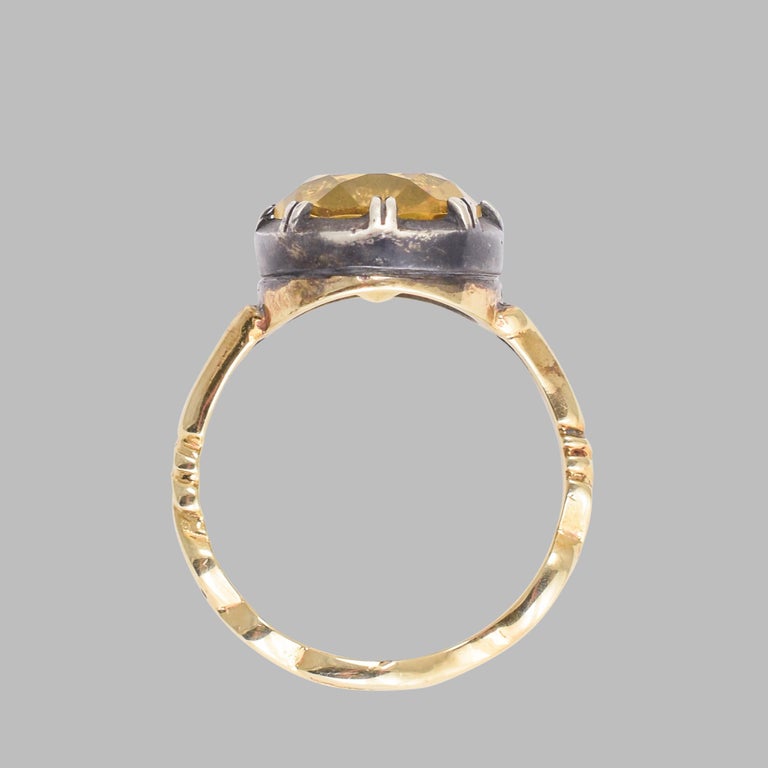 BL Bespoke Yellow Citrine Solar Ring For Sale at 1stDibs