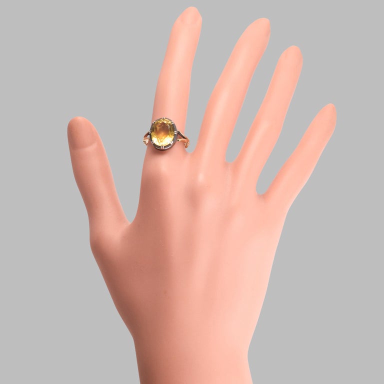 BL Bespoke Yellow Citrine Solar Ring For Sale at 1stDibs