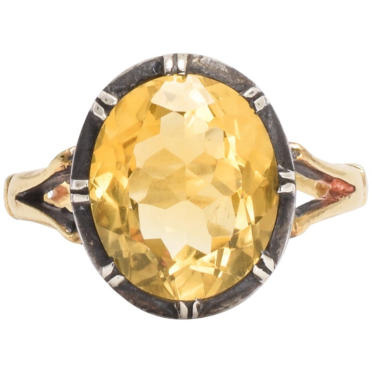 BL Bespoke Yellow Citrine Solar Ring For Sale at 1stDibs