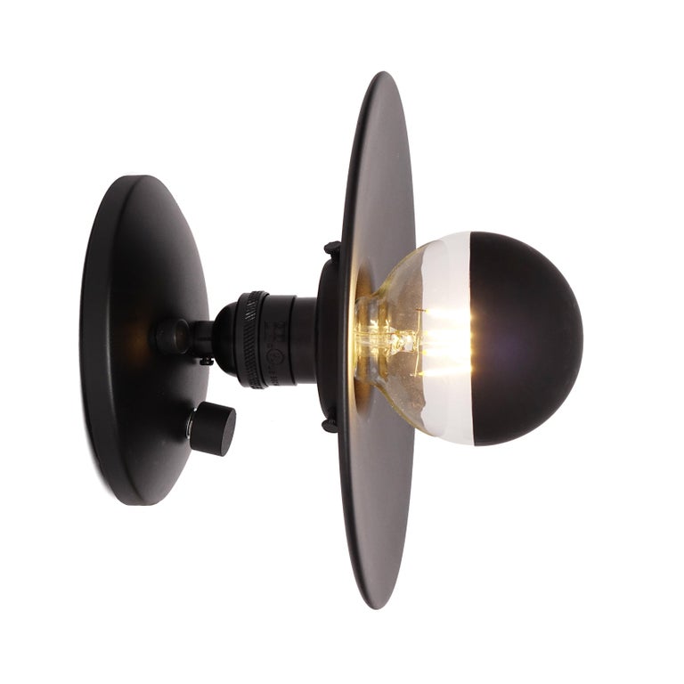 Black Discus Sconce Light For Sale at 1stDibs | discus of light