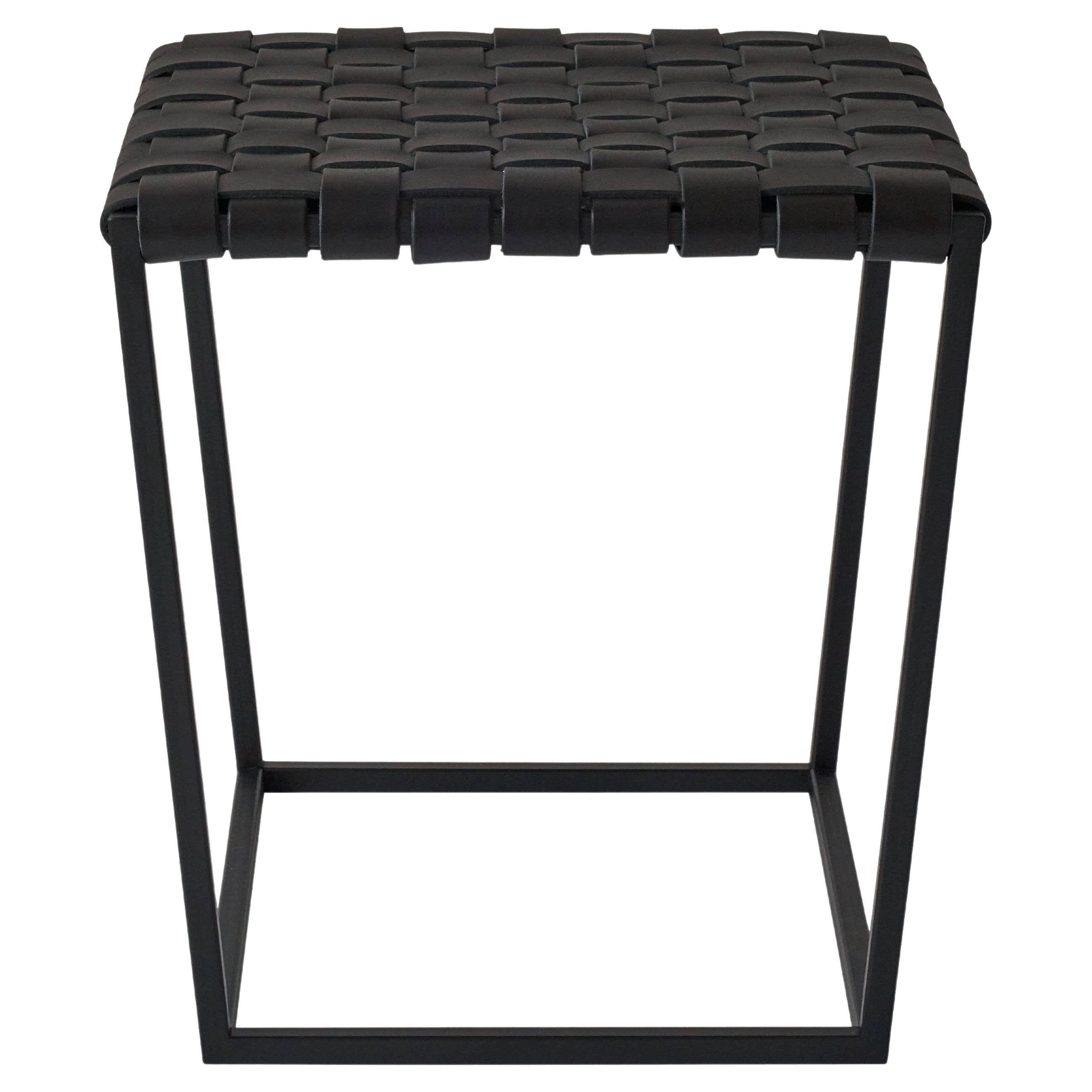 Kitchen Counter Stool, Contemporary Design, Black Smoke Steel and Black ...