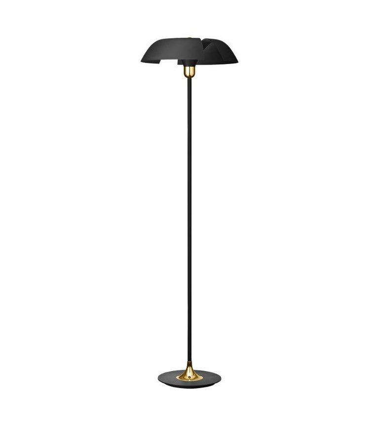 Black and Gold Contemporary Floor Lamp For Sale at 1stDibs
