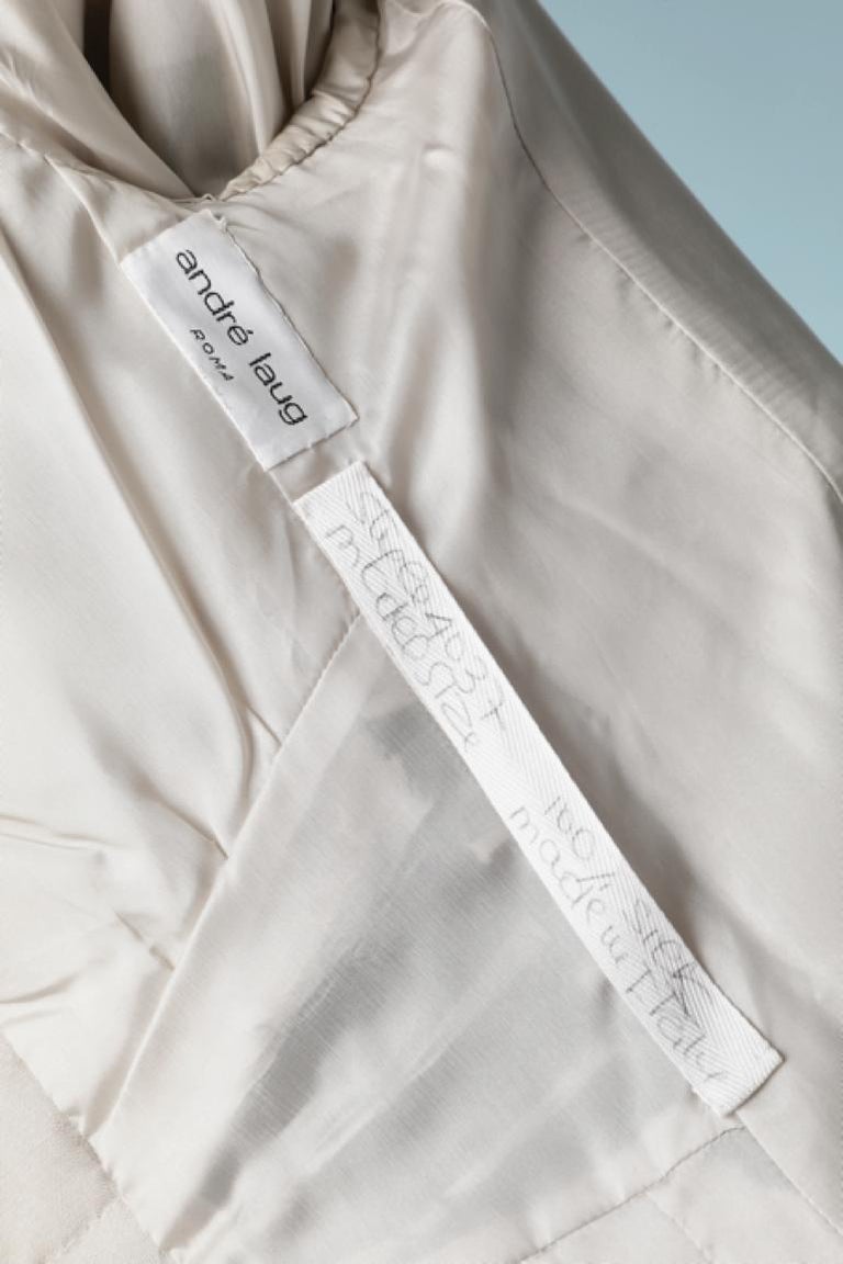 Black and grey silk jacket with cutwork on the waist André Laug For ...