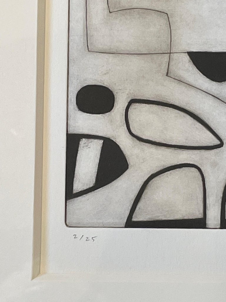 Black and White Abstract Etching by Oliver Gaiger, England ...