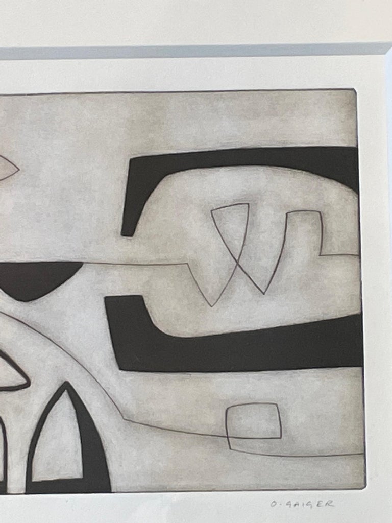 Black and White Abstract Etching by Oliver Gaiger, England ...