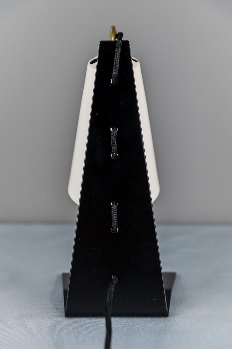 Black and White Austrian Modernist Metall Table Lamp Hook by J. T ...