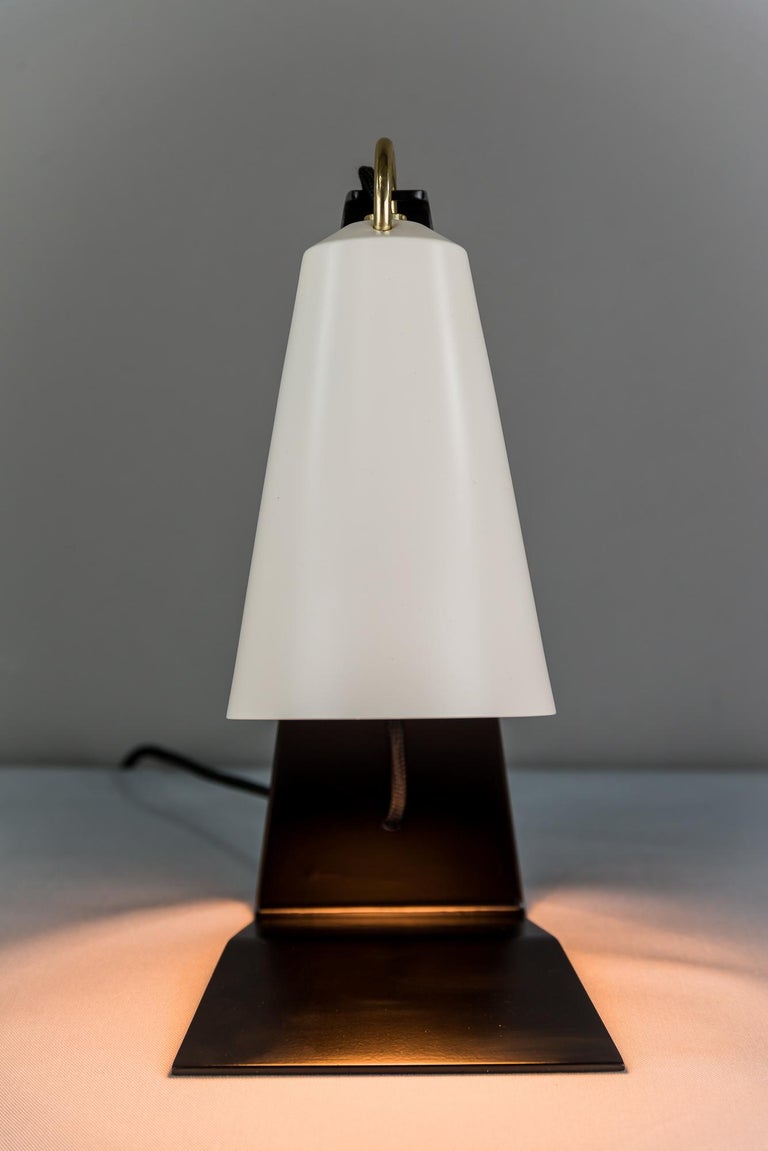 Black and White Austrian Modernist Metall Table Lamp Hook by J. T ...