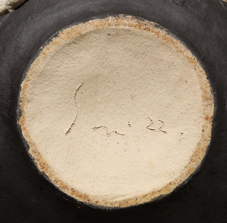 Black and White Ceramic Vase by Shizue Imai For Sale at 1stDibs