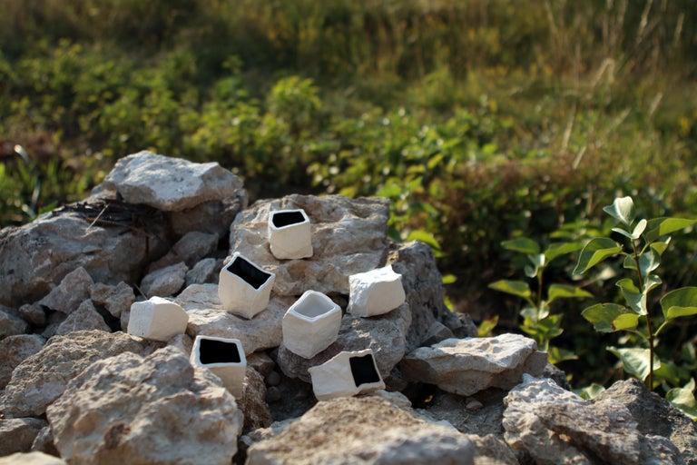 Black and White Cups 6-Set by Craig Barrow For Sale at 1stDibs
