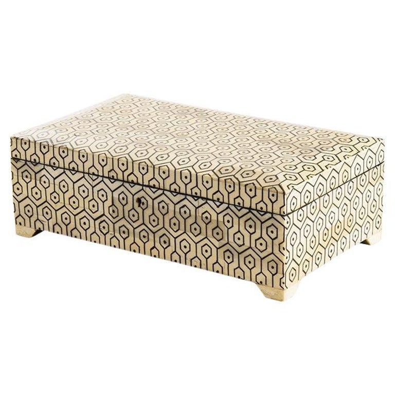 Black And White Diamond Pattern Box, India, Contemporary at 1stDibs