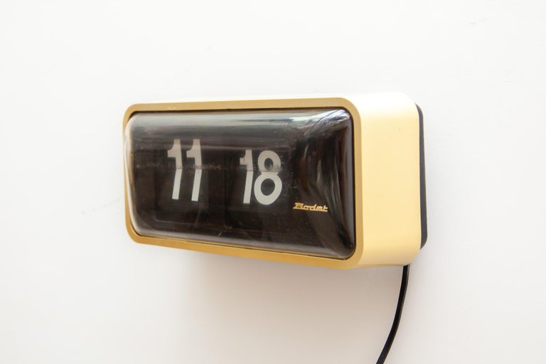 Black and White Flip Clock Large Station, Factory Clock, 1970s, France ...