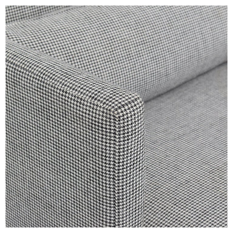 Black and White Houndstooth Modern Sofa with Bolsters at 1stDibs