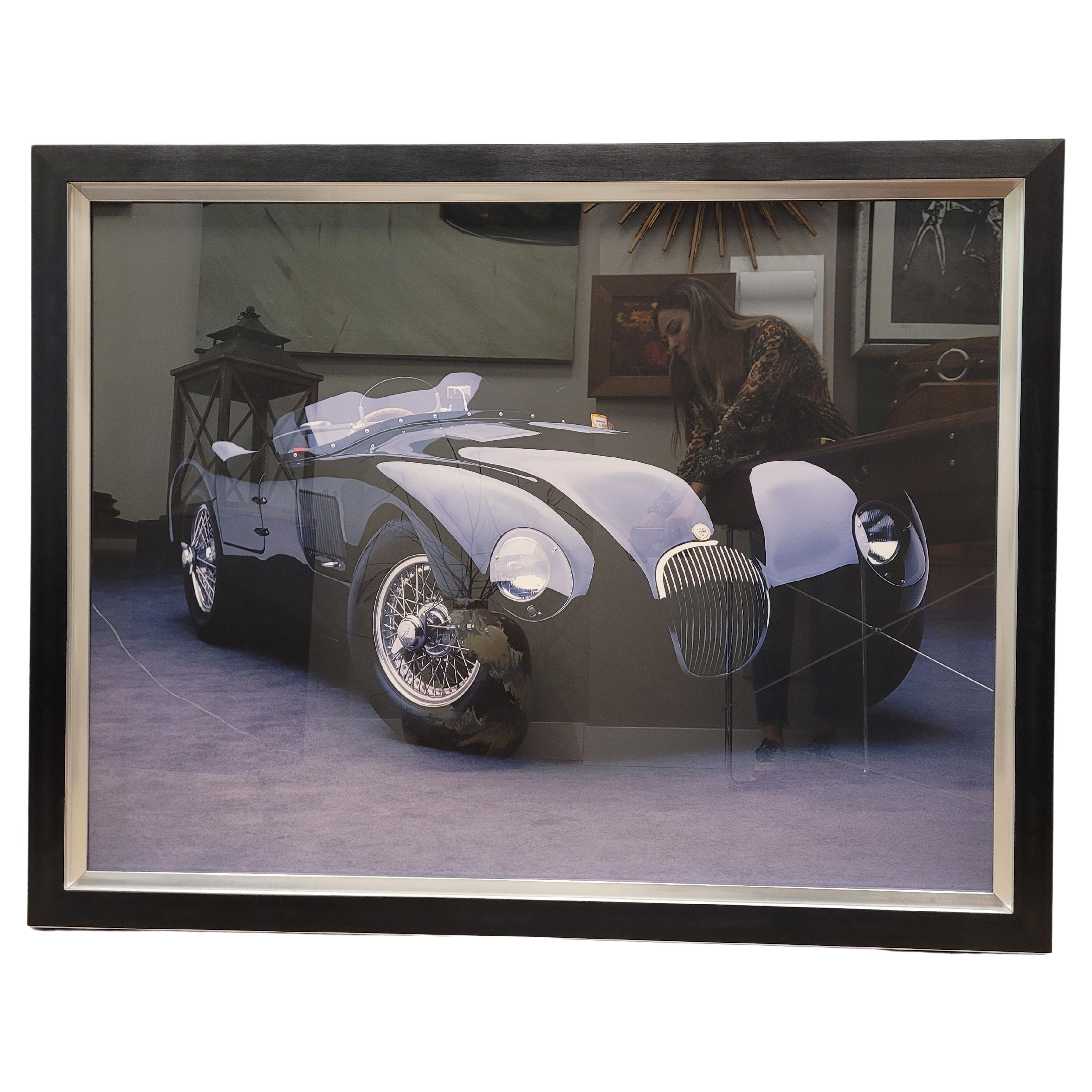 Black and white Photograph of the iconic 1951 C-Type Jaguar by Don ...
