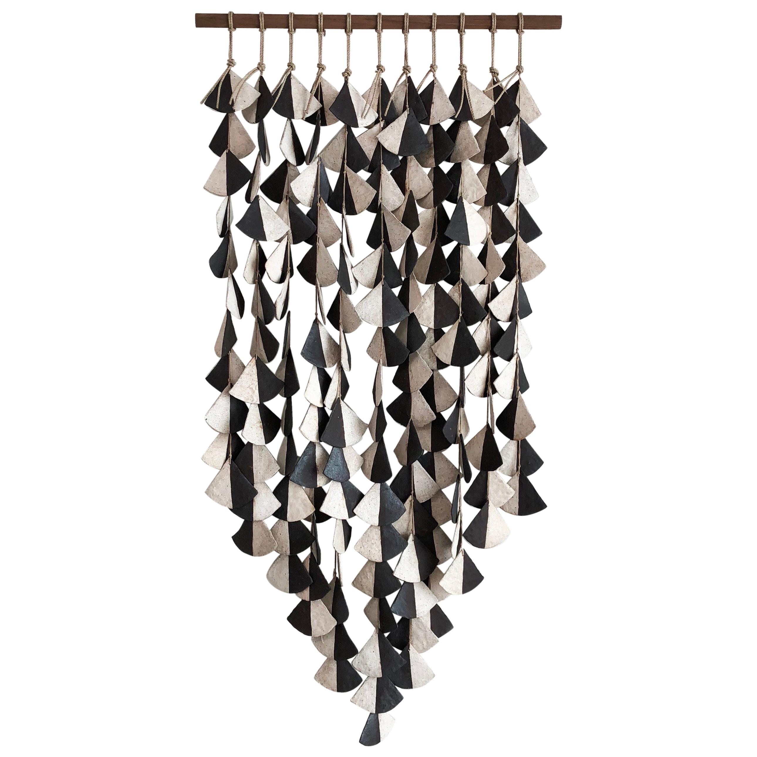 Black and White Stoneware Shell Curtain by MQuan Studio For Sale at 1stDibs