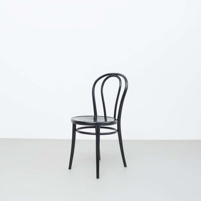 Black Bentwood Chair in the Style of Thonet, circa 1950 For Sale at 1stDibs