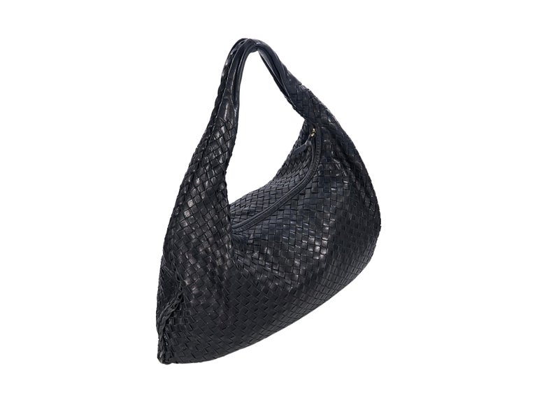 Black Bottega Veneta Intrecciato Hobo Bag at 1stDibs