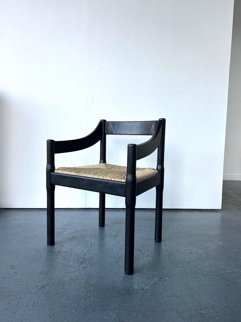 Black Carimate Carver Chair by Vico Magistretti For Sale at 1stDibs