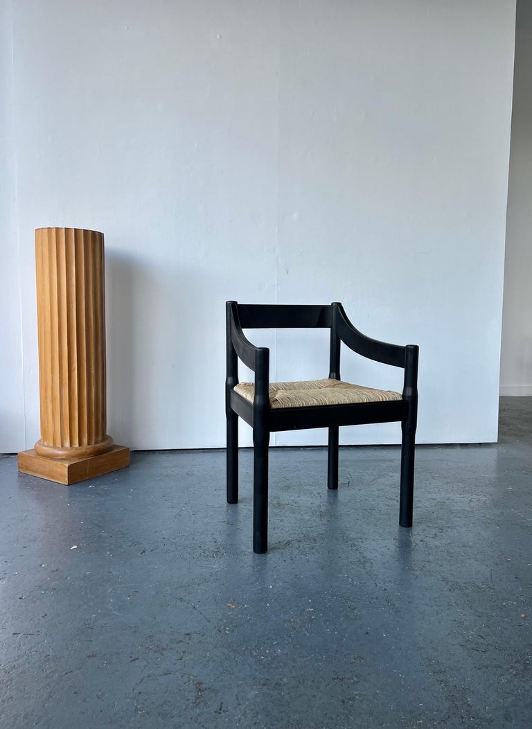 Black Carimate Carver Chair by Vico Magistretti For Sale at 1stDibs