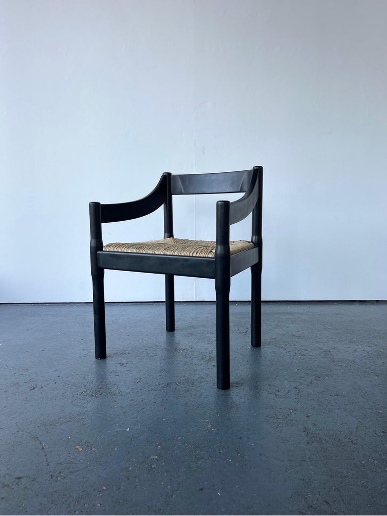 Black Carimate Carver Chair by Vico Magistretti For Sale at 1stDibs
