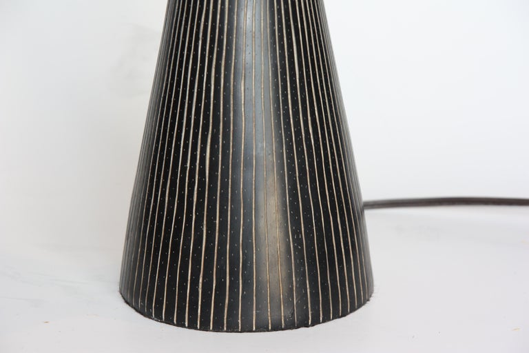 Vintage Wood Lamp With Original Finial And Grasscloth Shade At 1stdibs