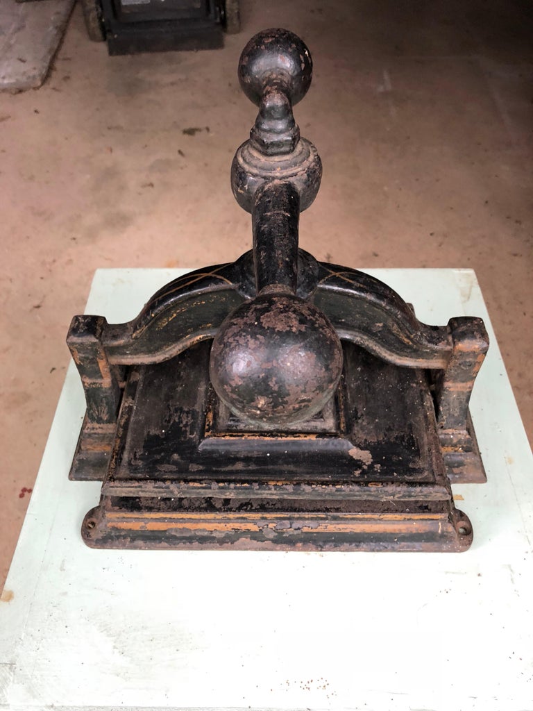 Black With Gold Decoration Cast Iron Book Press, circa 1900 For Sale at ...