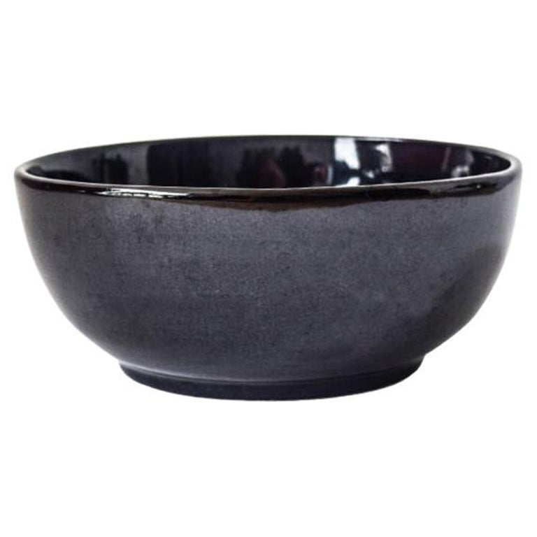 Black Caviar Organic Modern Handmade Wide Soup Bowls, Set of 4 For Sale ...