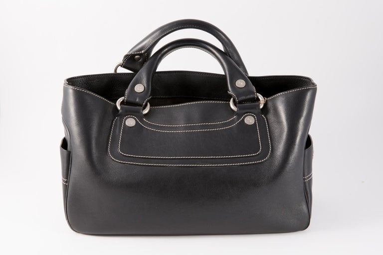 Black Celine Leather Boogie Tote Bag For Sale at 1stDibs