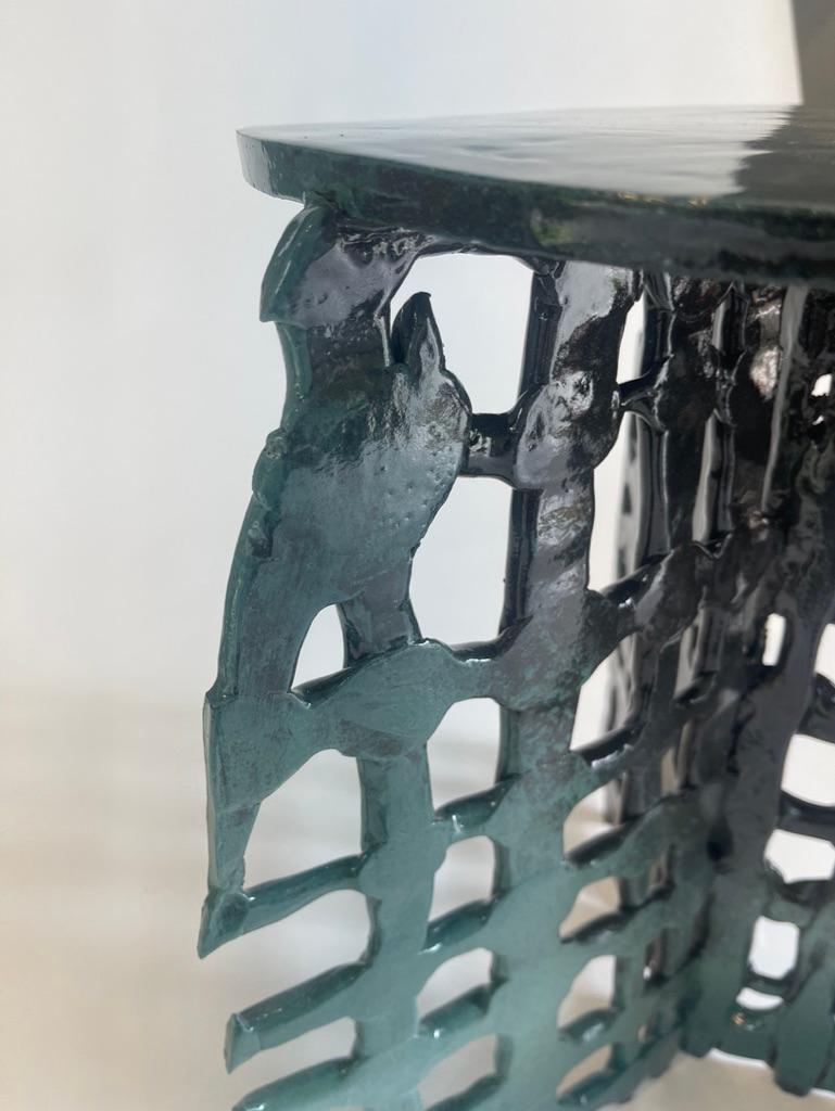 Black ceramic side table in stock For Sale at 1stDibs