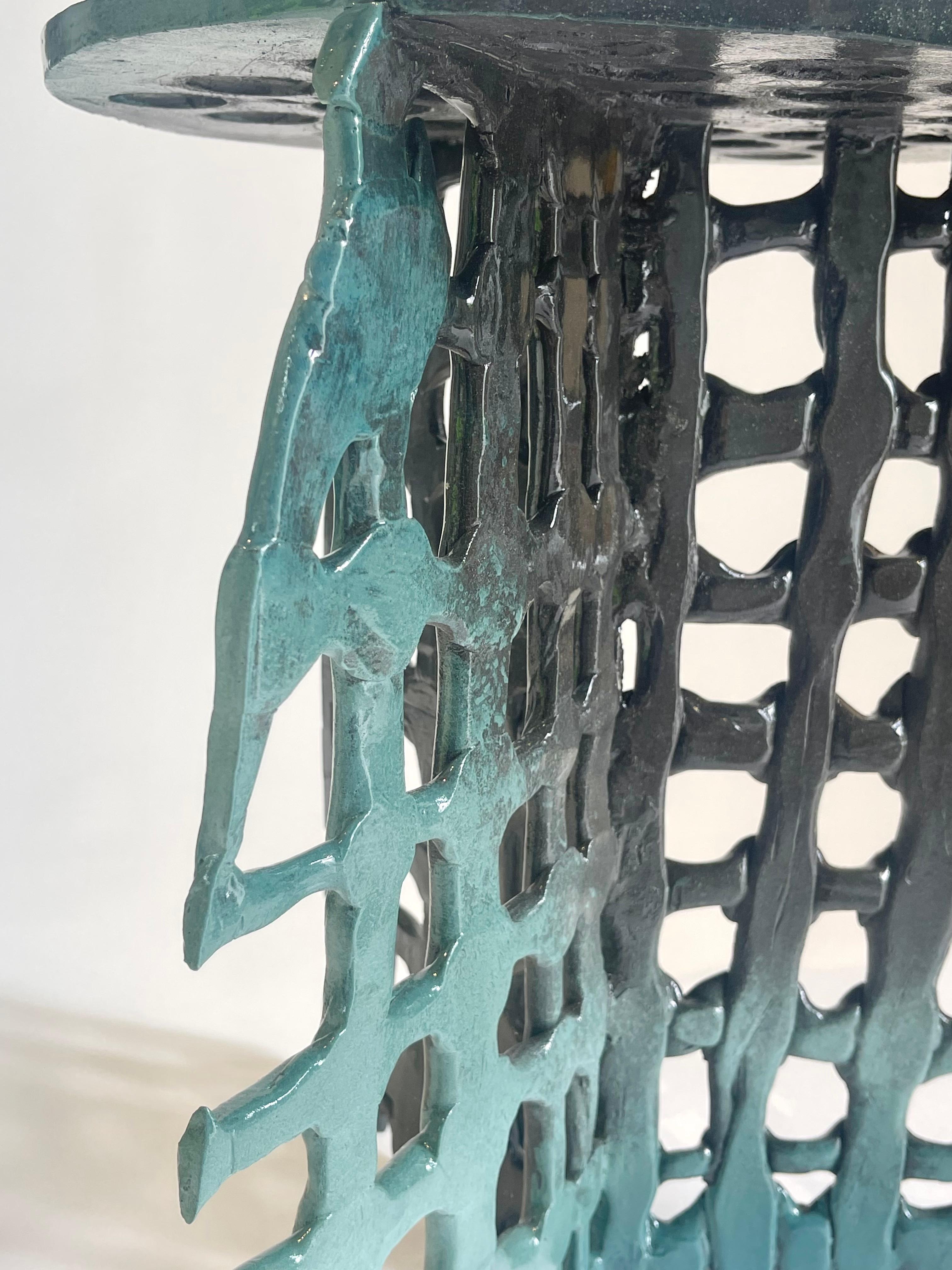 Black ceramic side table in stock For Sale at 1stDibs