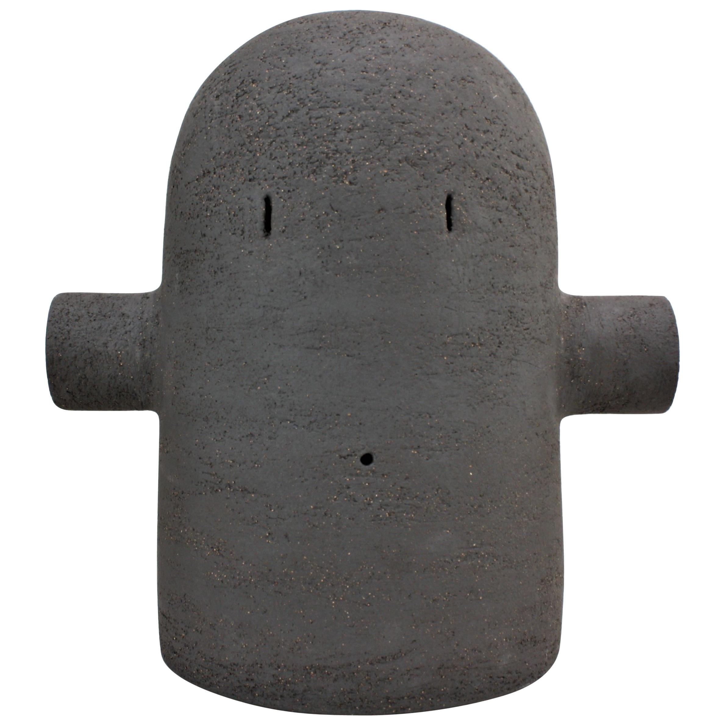 "Brama Totem" Ltd. Ed. Black Glazed and Gold Leaf, Sculpture by P ...